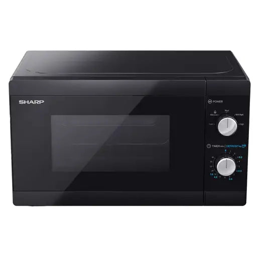 Sharp YC-MS01U-B Compact 20 Litre 800W Manual control Microwave, 5 pow